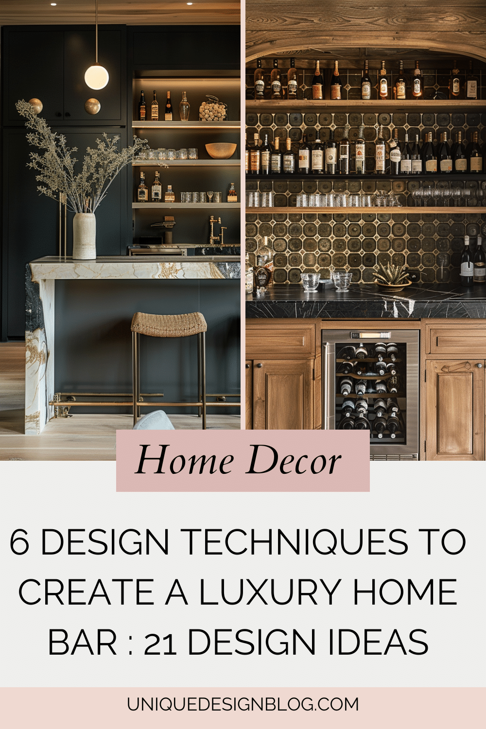 6 Design Techniques to create a luxury Home Bar : 27 Design Ideas ...