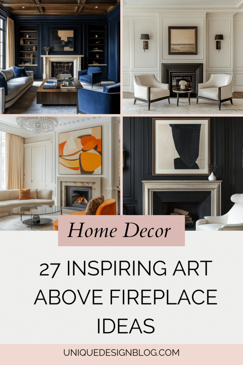 27 Inspiring ideas for adding Art over Fireplace - Unique Design Blog