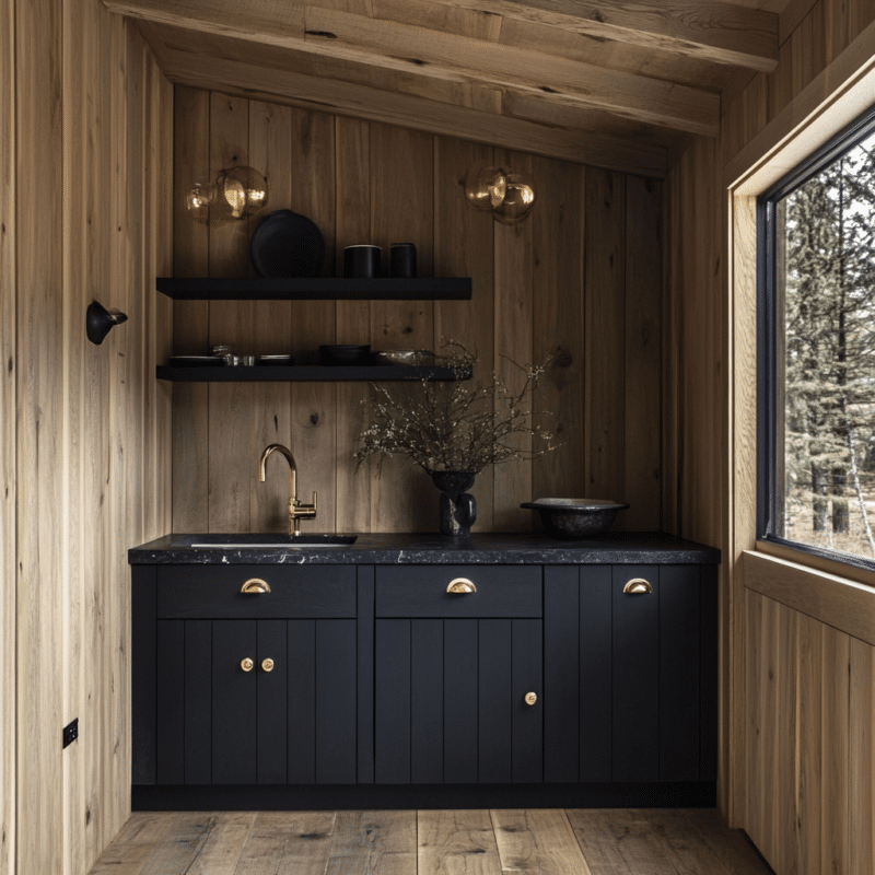 6 Easy Tips for Designing a Chic Small Black Kitchen : Gorgeous Design ...