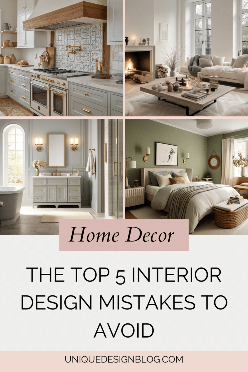 The Top 5 Interior Design Mistakes to Avoid - Unique Design Blog