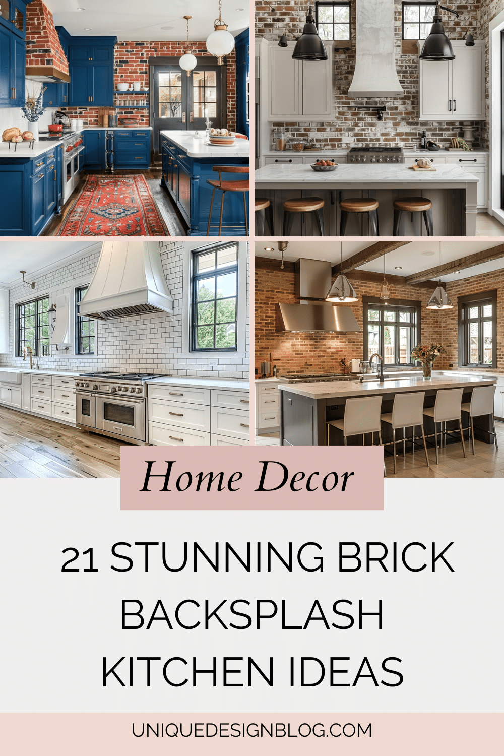 Top Brick Backsplashes : Timeless Kitchen Design Ideas - Unique Design Blog