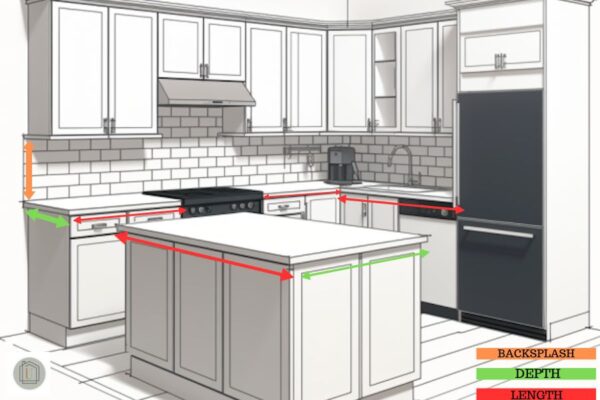 Easy Guide for how to measure kitchen countertops - Unique Design Blog