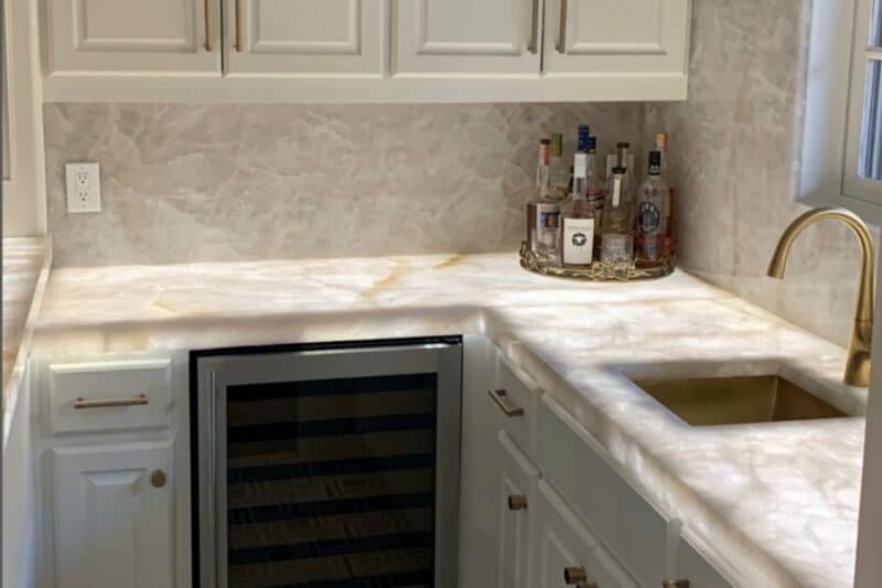 Precious Gemstone and White Crystal Countertops - Unique Design Blog