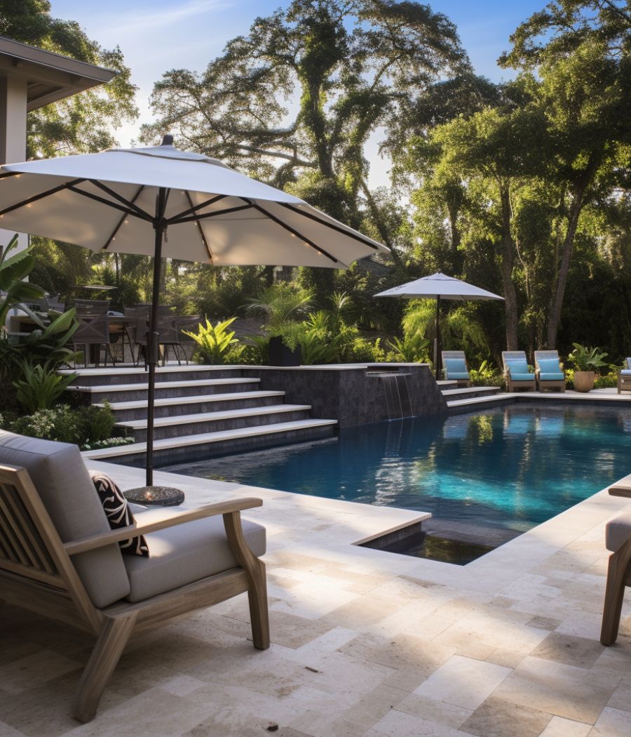 French Pattern Travertine Paver and Porcelain Tile - Unique Design Blog