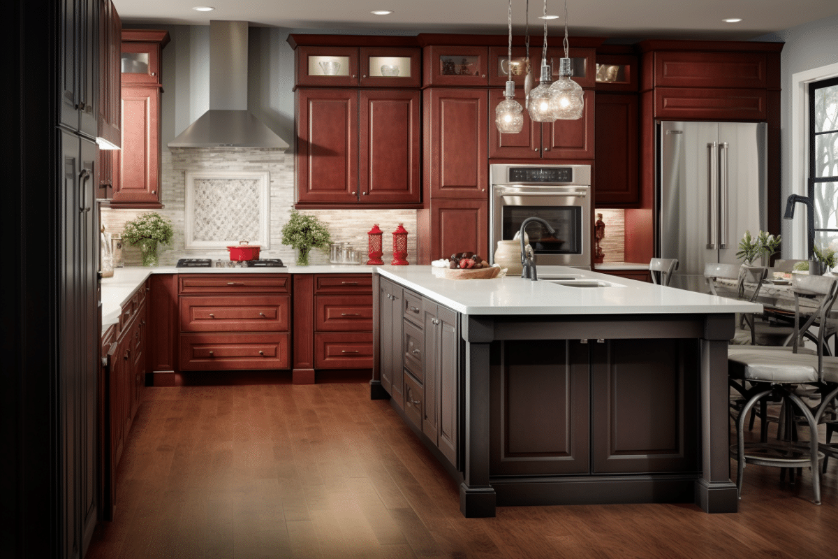 Ways to Update and Modernize Cherry Cabinets in Kitchen - Unique Design ...