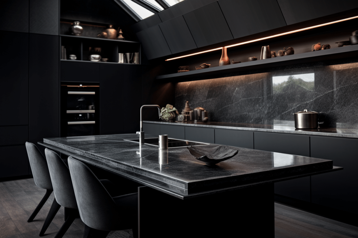 Top kitchen design ideas with dark marble countertops - Unique Design Blog
