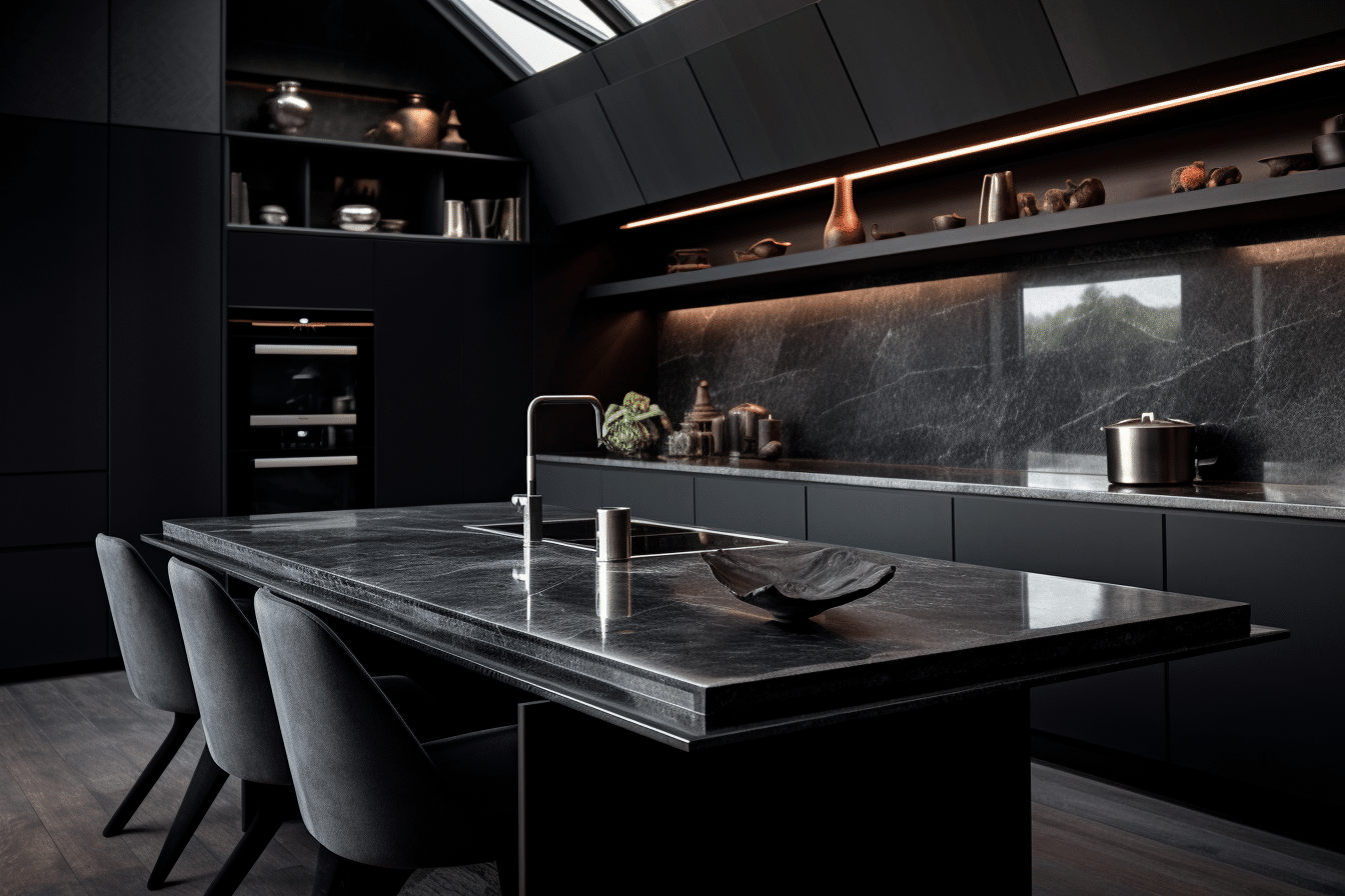 Top kitchen design ideas with dark marble countertops - Unique Design Blog