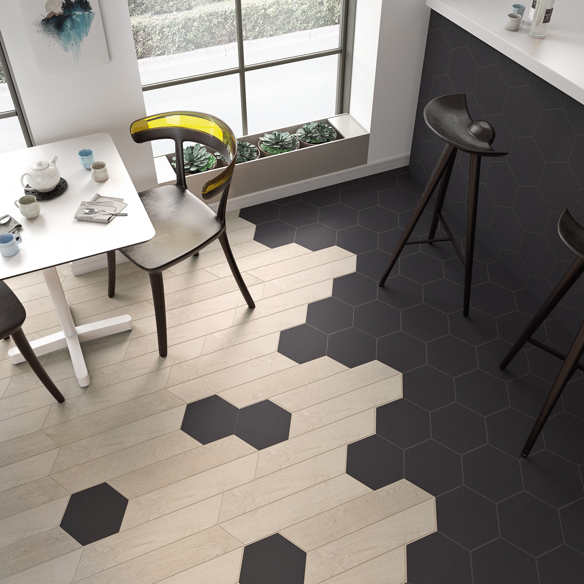 How to combine tile and wood flooring: Transition ideas - Unique Design ...