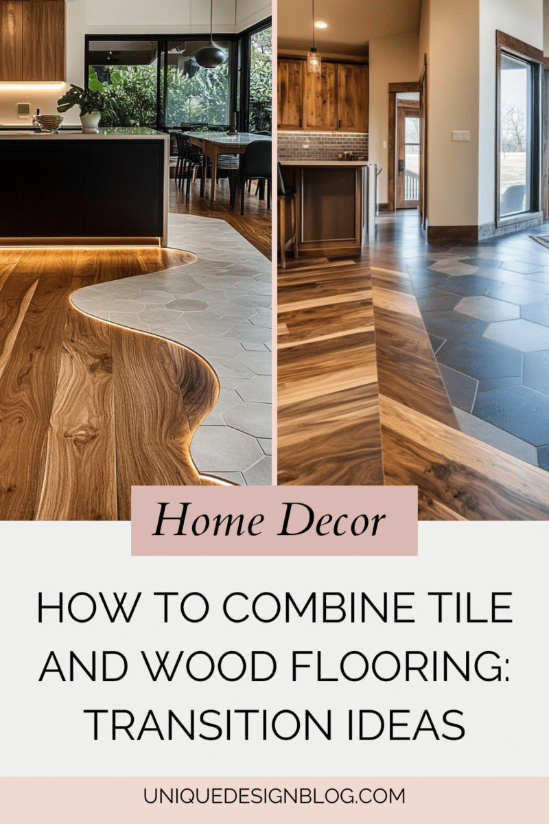 How to combine tile and wood flooring: Transition ideas - Unique Design ...