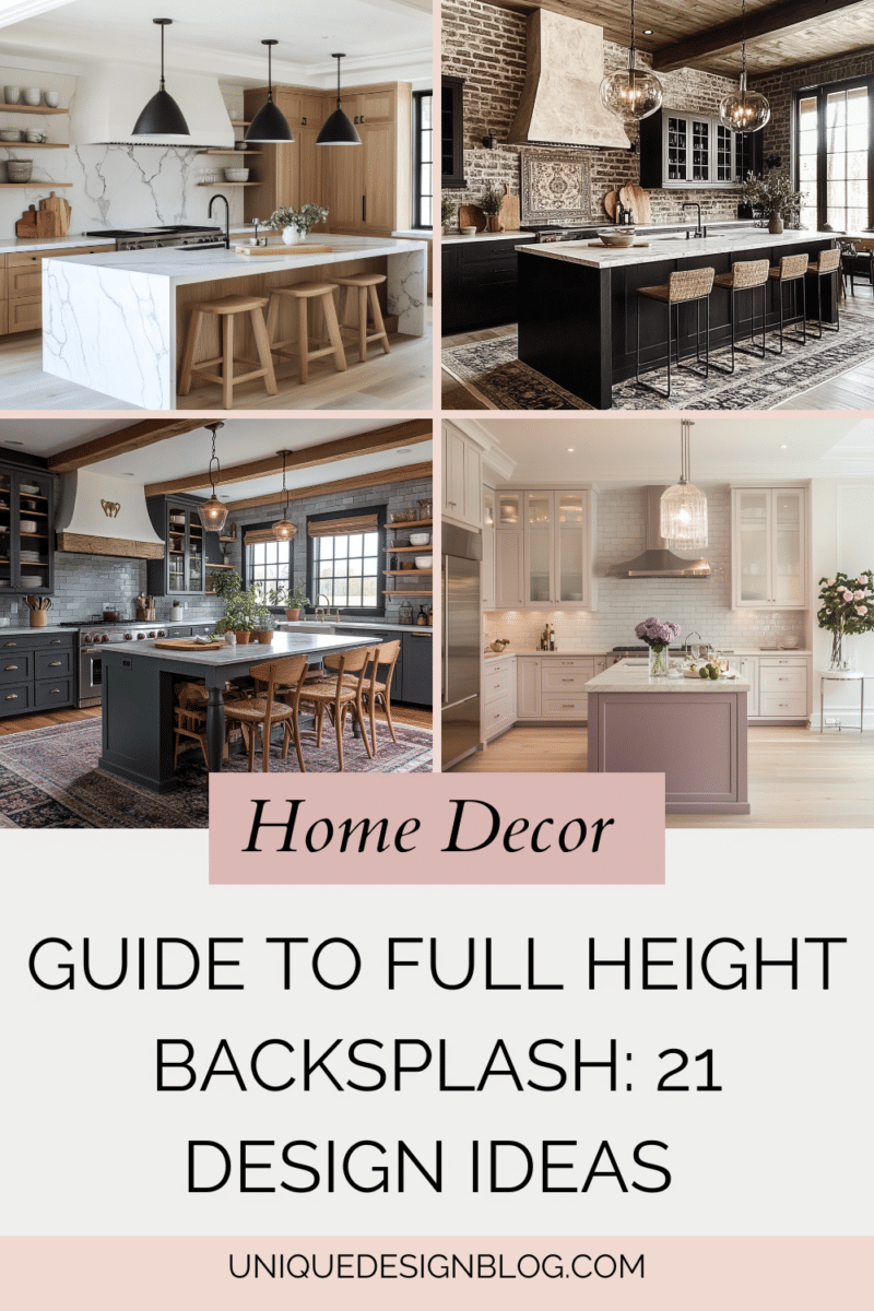 Guide to Full height backsplash: 21 design Ideas - Unique Design Blog