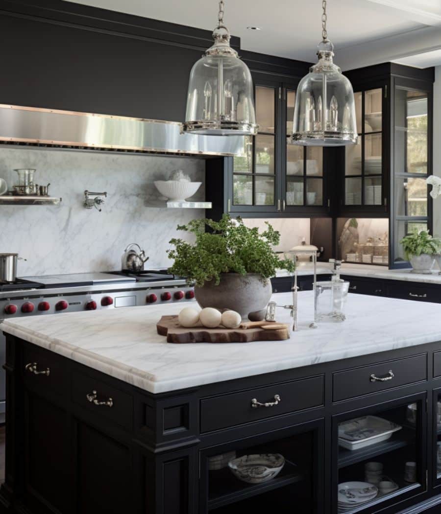 30 Kitchens designs with dark cabinets to inspire you - Unique Design Blog