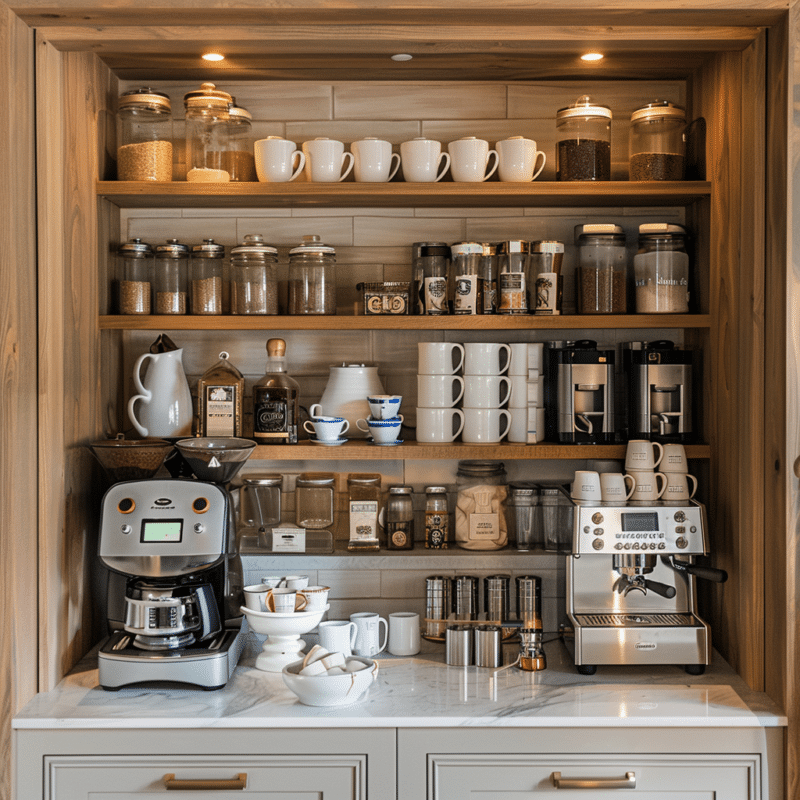 21 Best coffee bar ideas for kitchen counter - Unique Design Blog