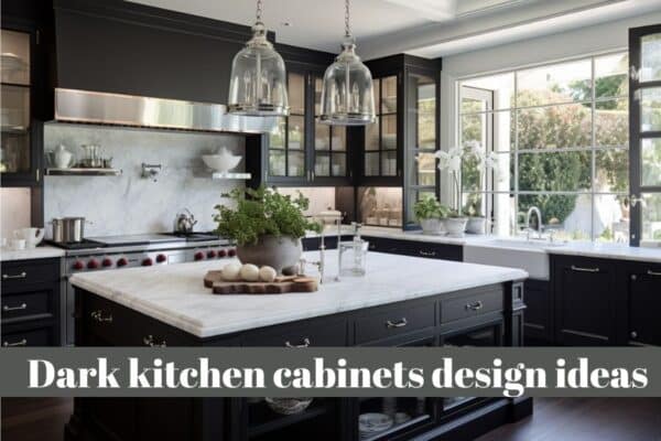 30 Kitchens designs with dark cabinets to inspire you - Unique Design Blog