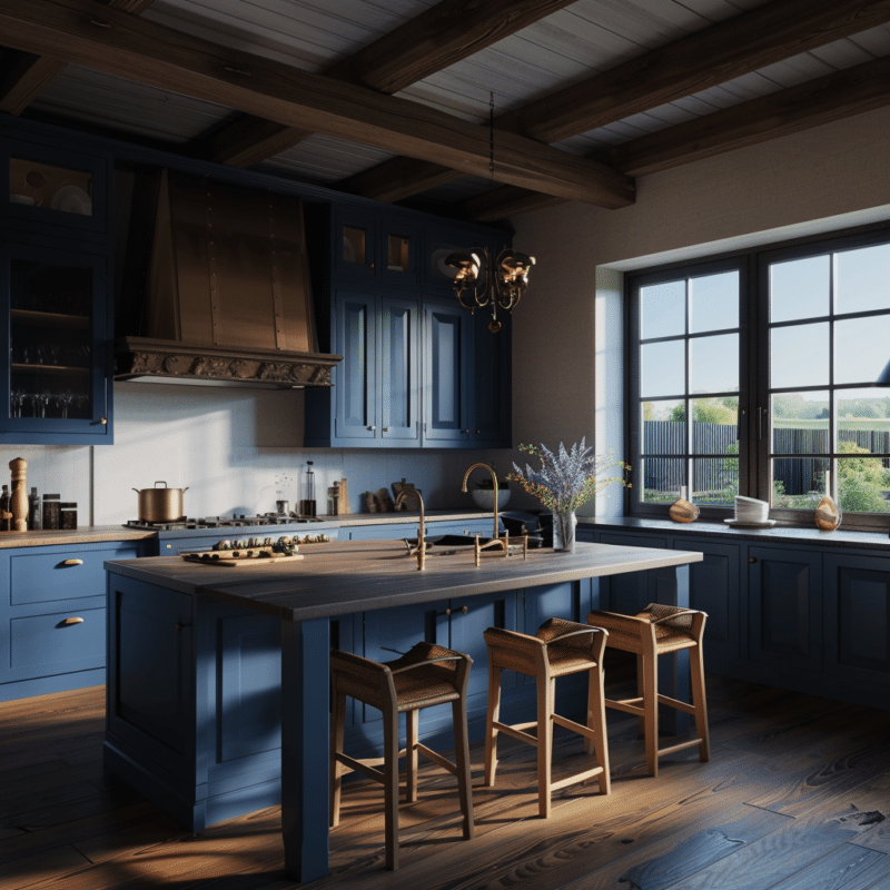 The Perfect Match: 21 Farmhouse Blue Kitchen Cabinets to Inspire Your ...