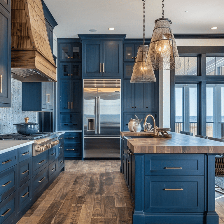 The Perfect Match: 21 Farmhouse Blue Kitchen Cabinets to Inspire Your ...