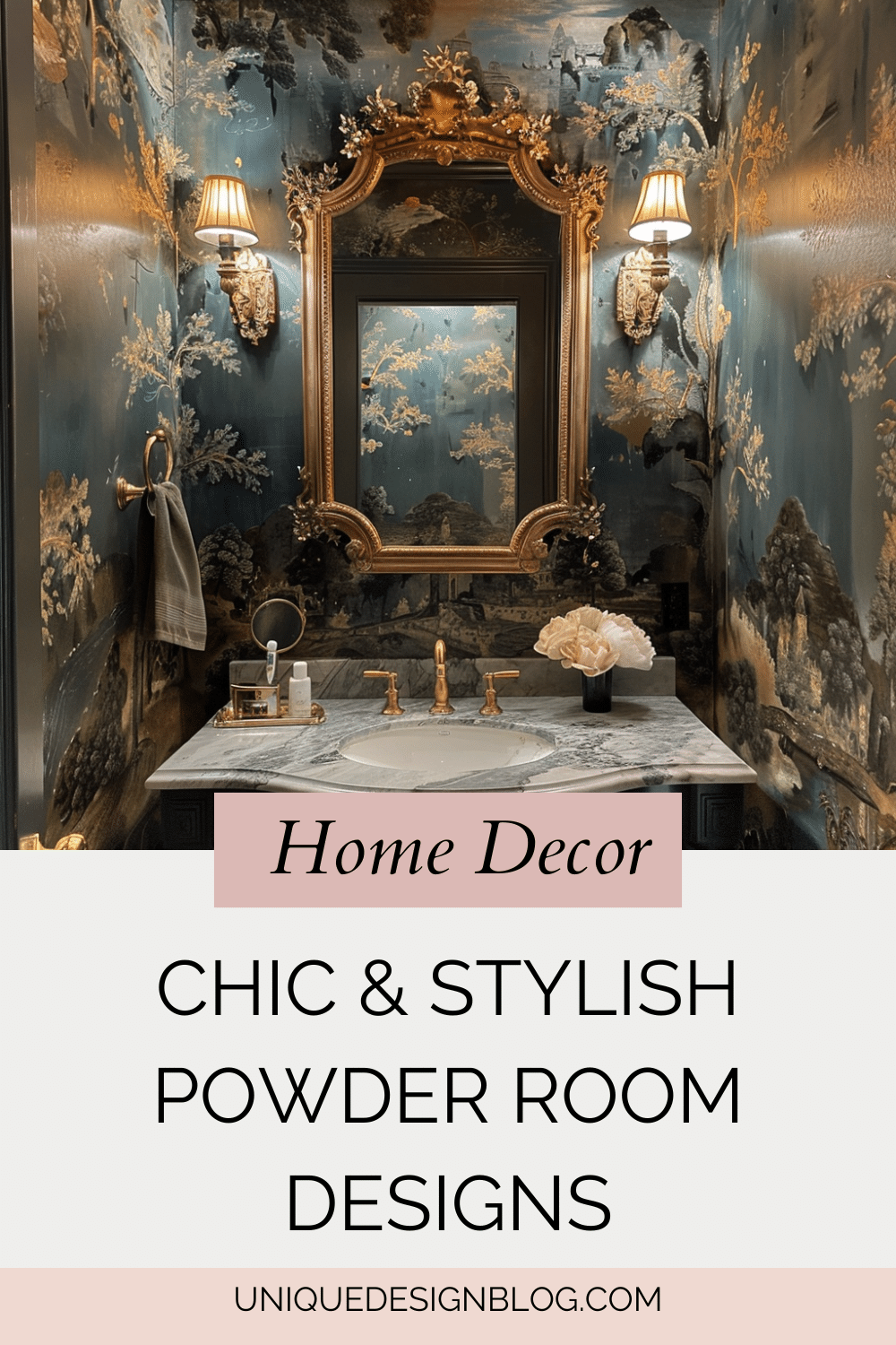 30 Chic and Stylish Powder Room Designs to Inspire You - Unique Design Blog