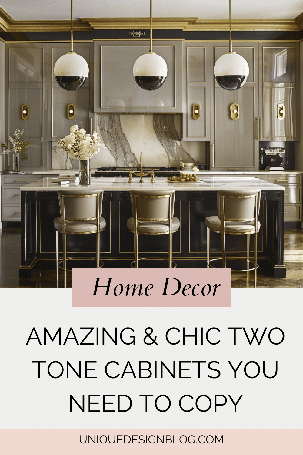 30 Gorgeous Two tone kitchen cabinets you need to see - Unique Design Blog