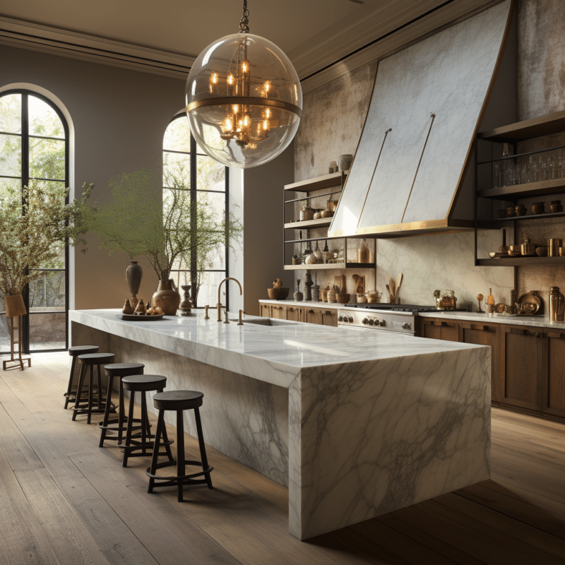 Master the Modern: 30 Waterfall Kitchen Islands that Wow - Unique ...