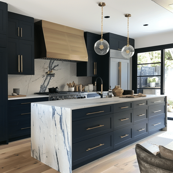 Master the Modern: 30 Waterfall Kitchen Islands that Wow - Unique ...