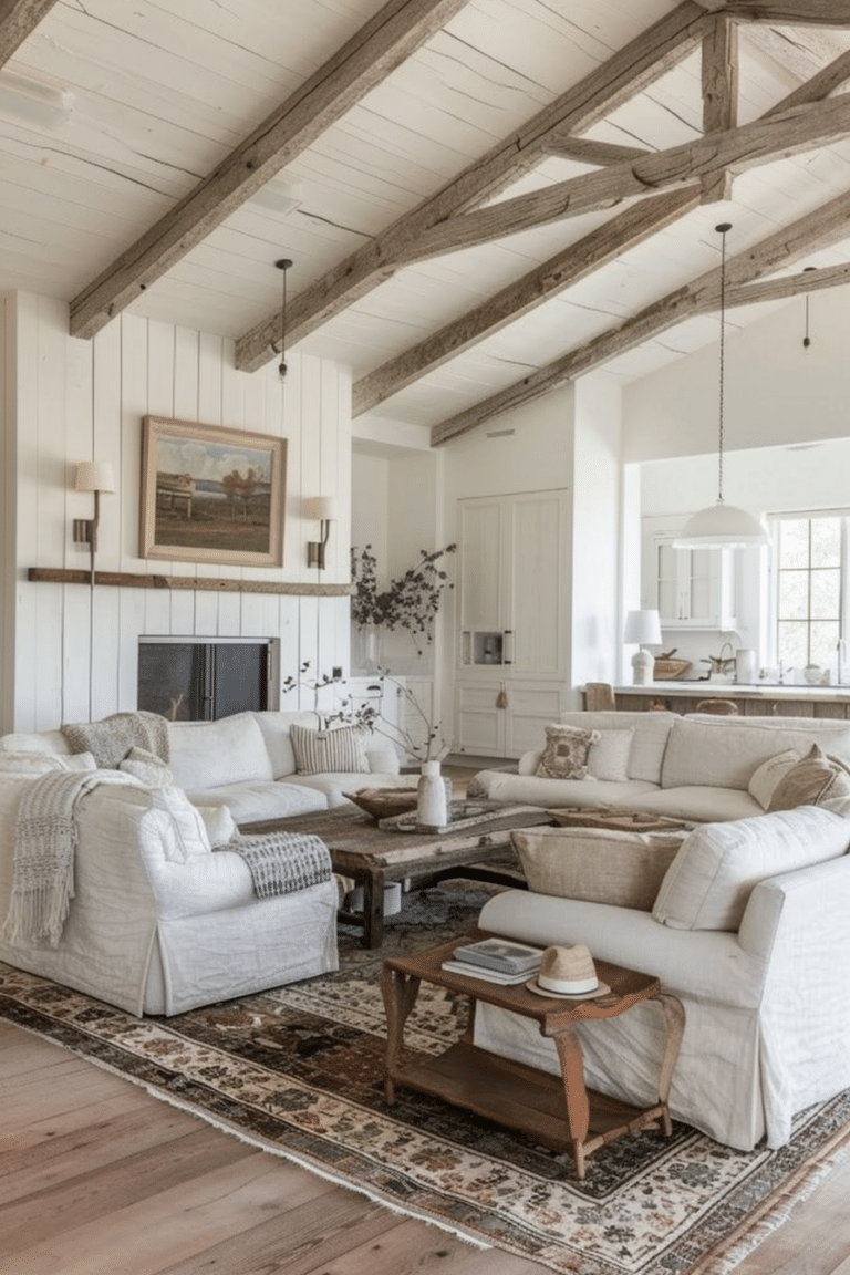 Rustic Charm: 25 Farmhouse Living Room ideas You’ll Love - Unique ...