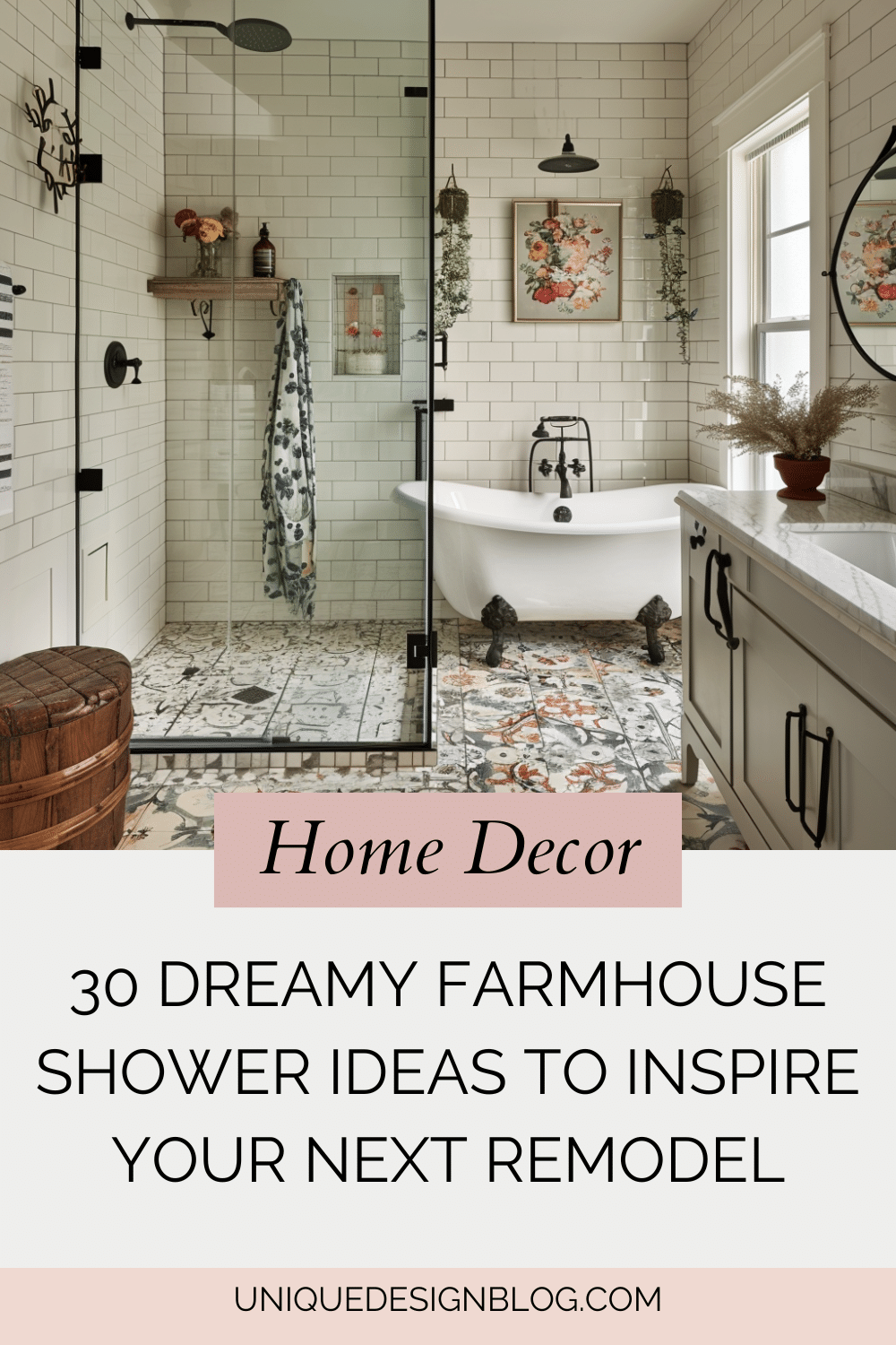 30 Dreamy Farmhouse Shower Ideas to Inspire Your Next Remodel - Unique ...