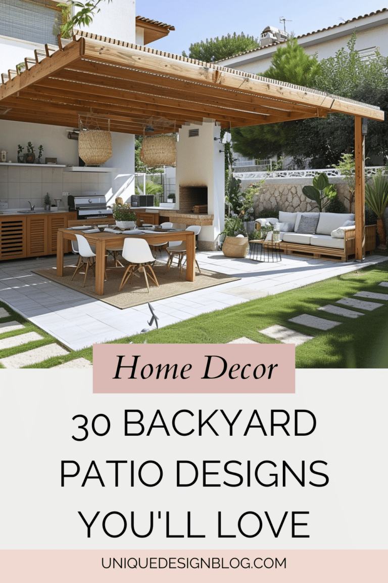 From Classic to Modern: 30 Backyard Patio Designs You'll Love - Unique ...