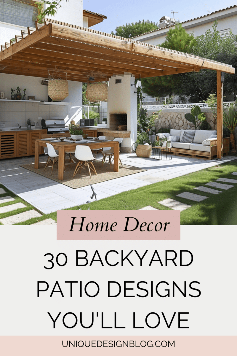 From Classic to Modern: 30 Backyard Patio Designs You'll Love - Unique ...