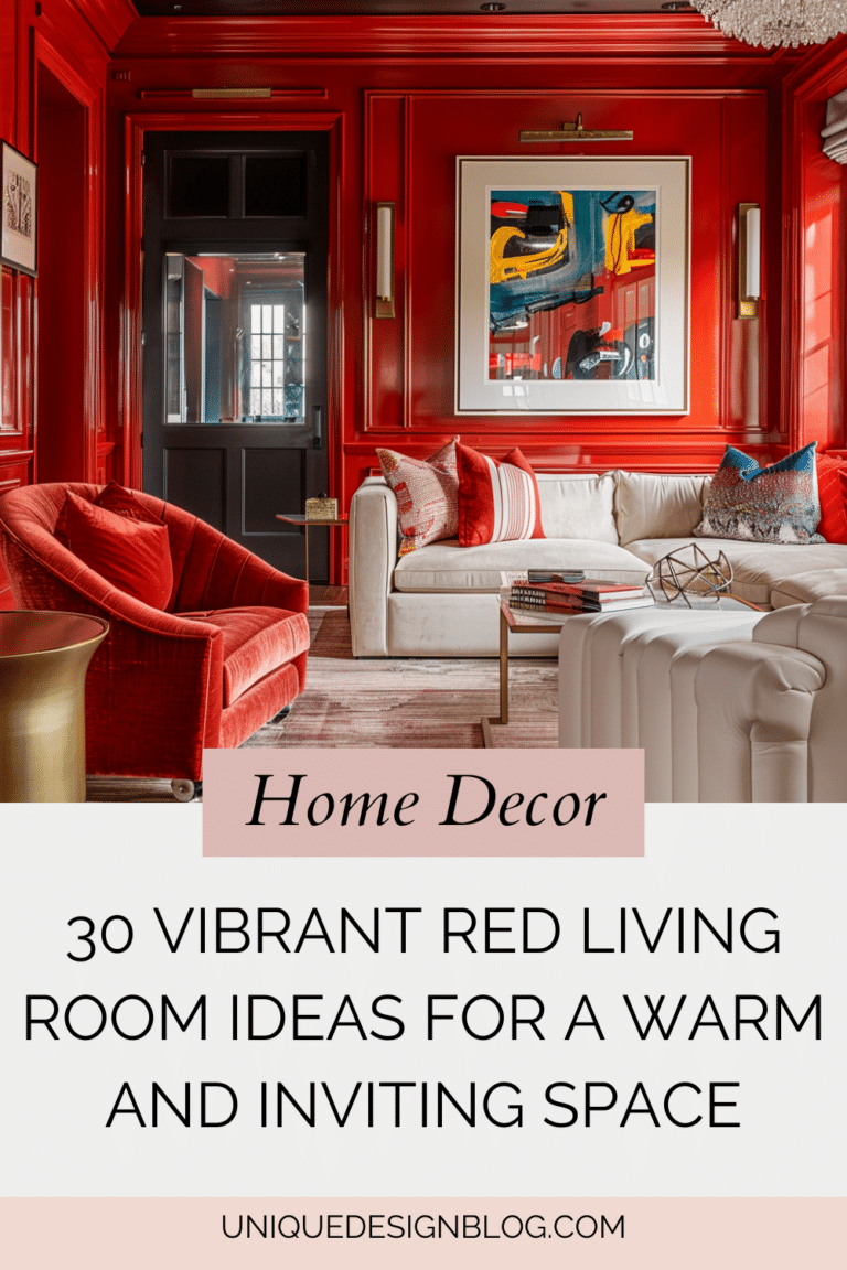 30 Vibrant Red Living Room Ideas for a Warm and Inviting Space - Unique ...