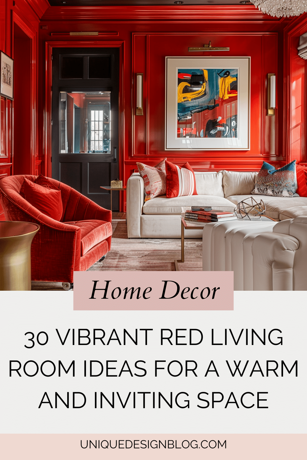 30 Vibrant Red Living Room Ideas for a Warm and Inviting Space - Unique ...