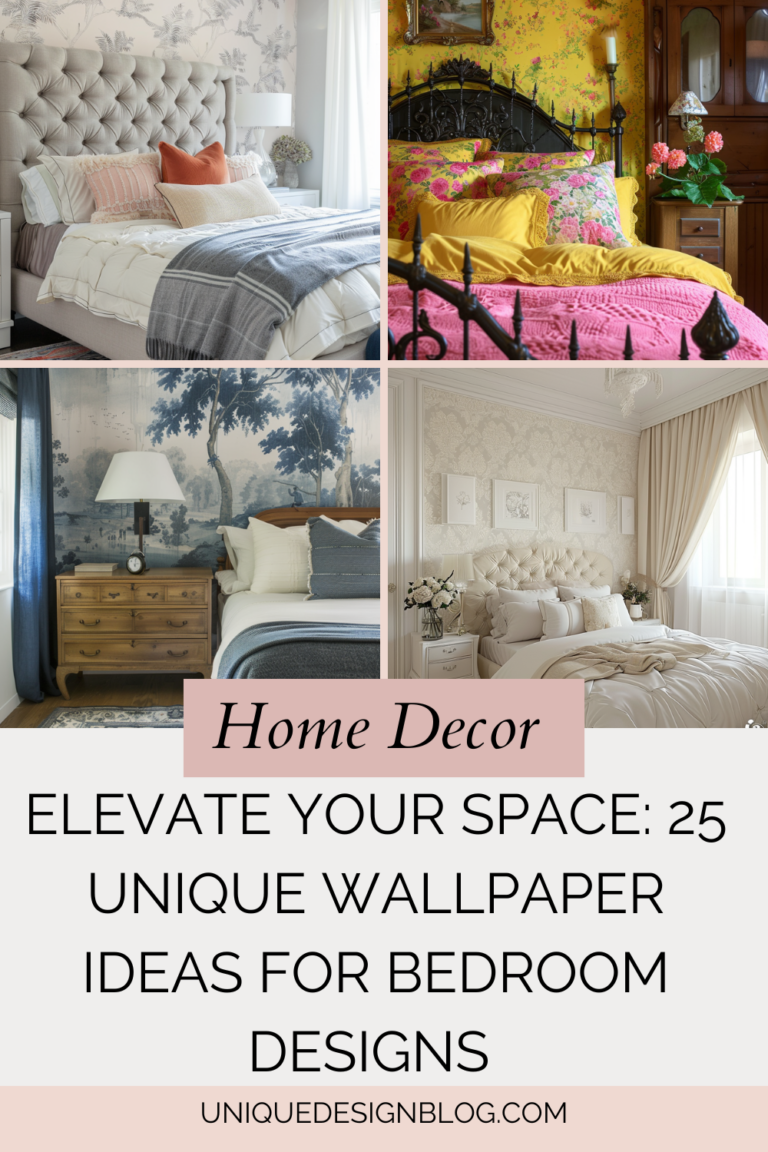 Elevate Your Space: 25 Unique Wallpaper Ideas for Bedroom - Unique ...