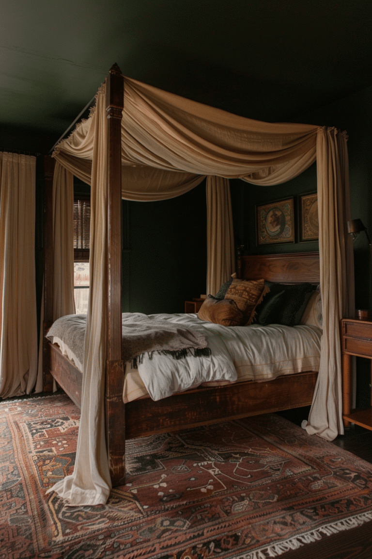 Vintage Charm Meets Modern Mystery: 25 Dark Cottage Core Bedroom Ideas ...