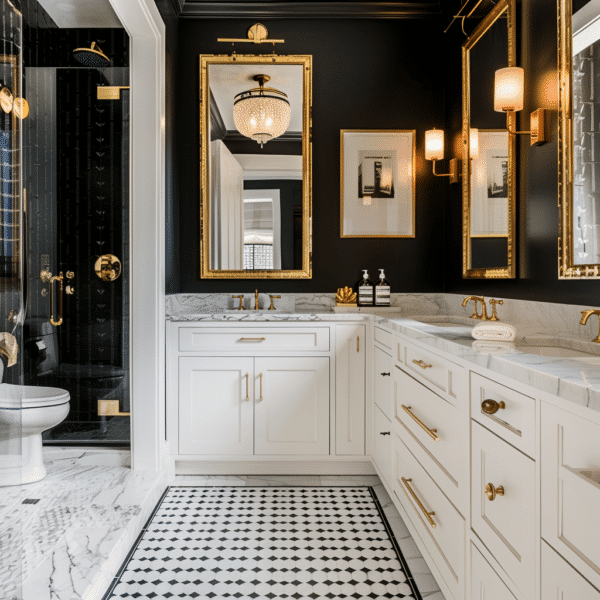 27 Glam Bathroom Ideas That Will Make You Feel Like Royalty - Unique Design Blog