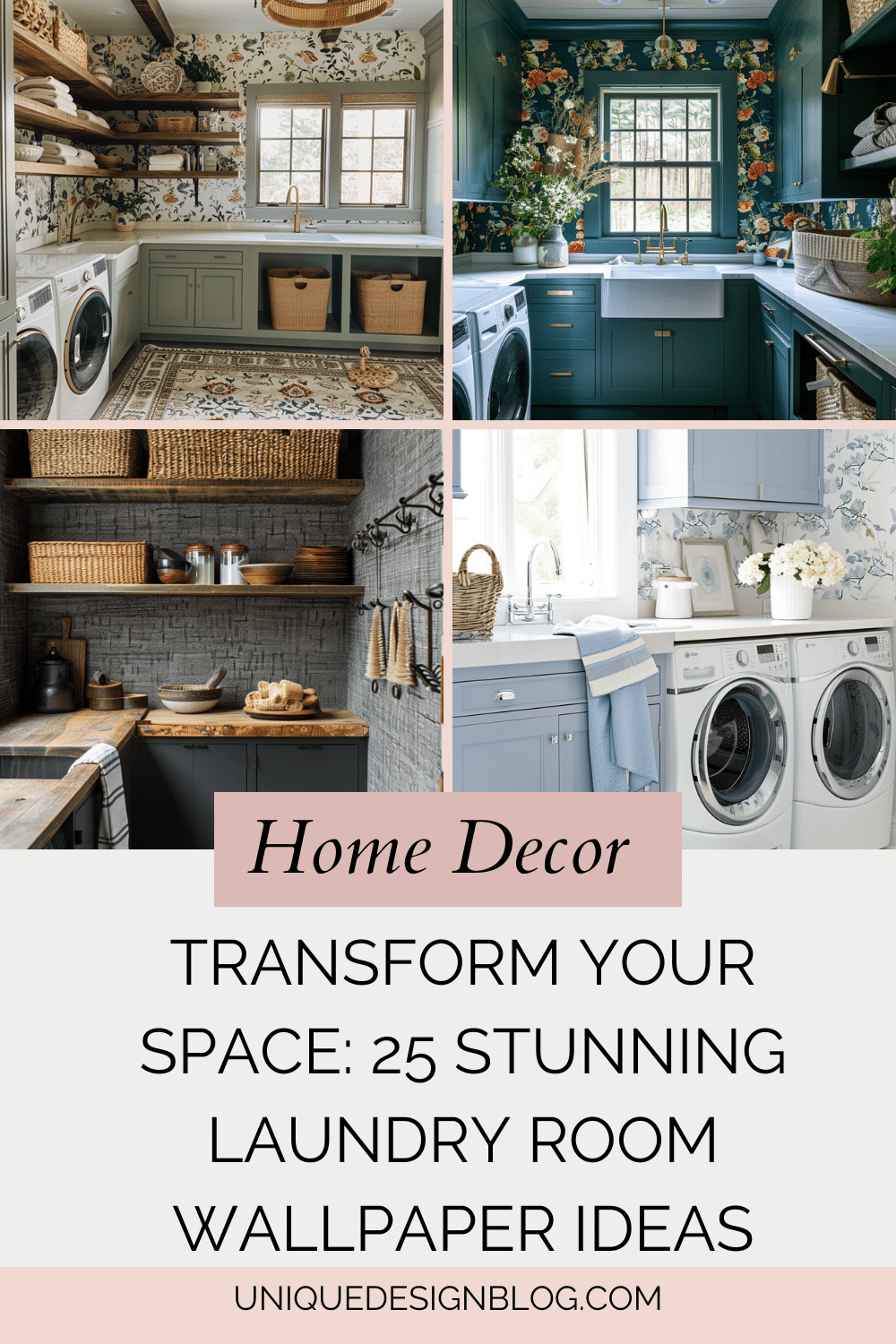 Transform Your Space: 25 Stunning Laundry Room Wallpaper Ideas - Unique ...