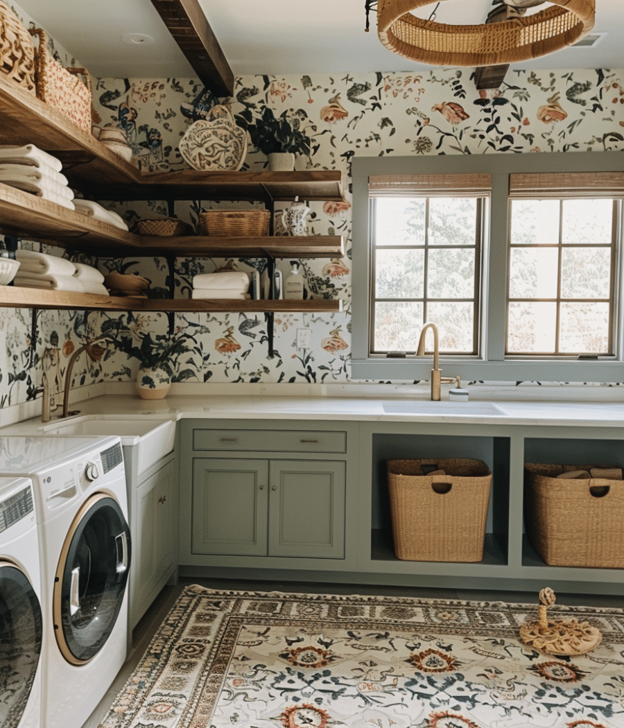 Transform Your Space: 25 Stunning Laundry Room Wallpaper Ideas - Unique ...