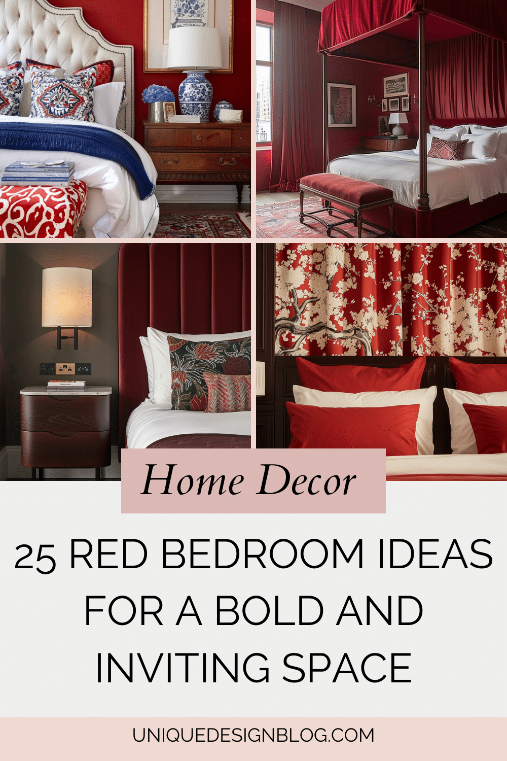 25 Red Bedroom Ideas for a Bold and Inviting Space - Unique Design Blog