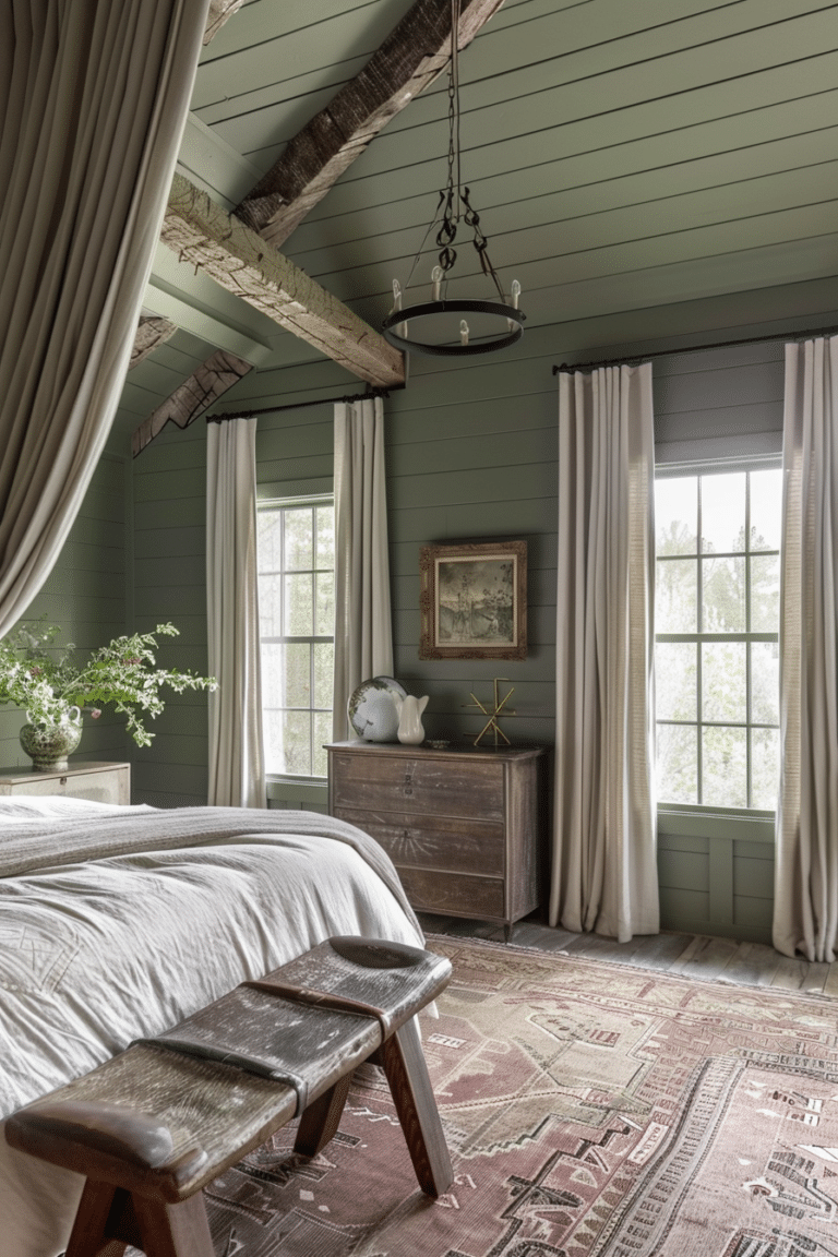 27 Rustic Sage Green Farmhouse bedroom Ideas - Unique Design Blog