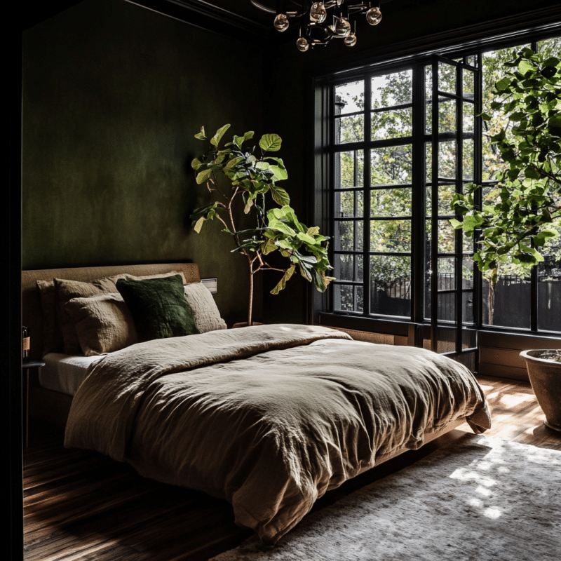 Modern & Moody: 27 Dark Green Bedroom Inspirations - Unique Design Blog