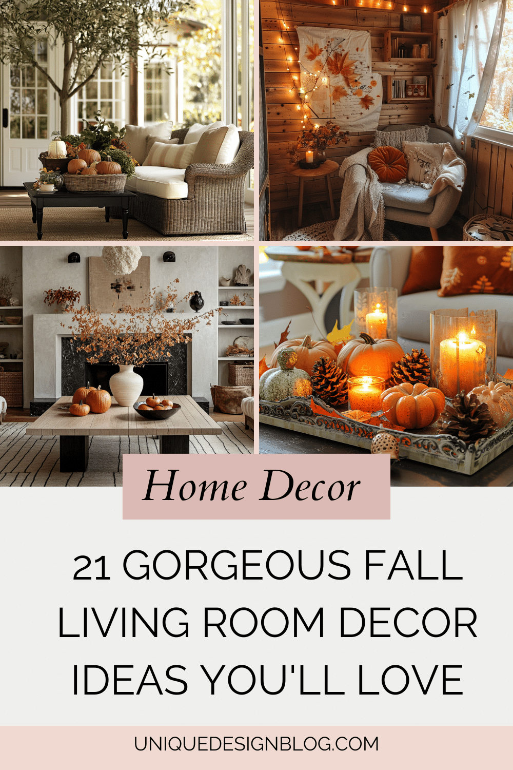 21 Gorgeous Fall Living Room Decor Ideas You'll Love - Unique Design Blog