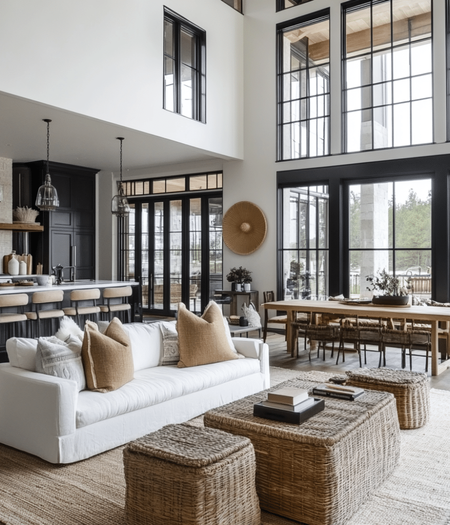 30 Stylish Open-Concept Living Room Dining Room Combo Designs - Unique ...