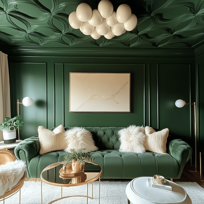 27 Green Living room ideas for your home - Unique Design Blog