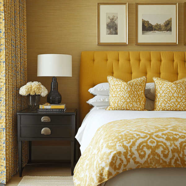 30 Cozy and Elegant yellow bedroom ideas for your home - Unique Design Blog