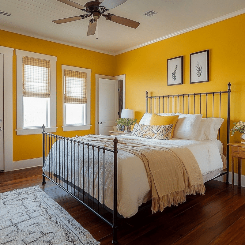 30 Cozy and Elegant yellow bedroom ideas for your home - Unique Design Blog