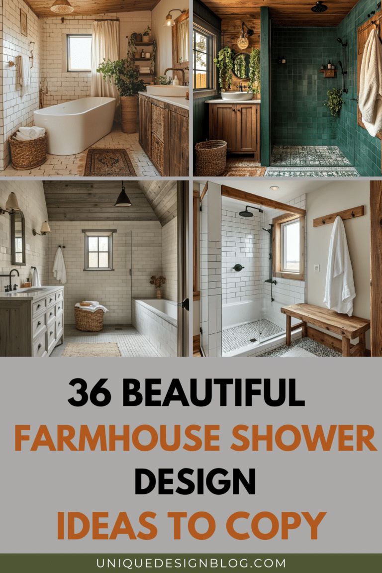 35 Chic Farmhouse Shower Ideas for your home - Unique Design Blog