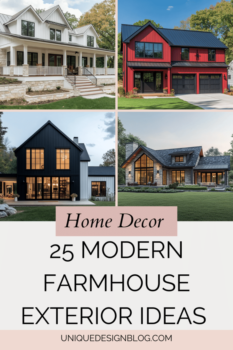 25 Modern Farmhouse Exterior Ideas for your home - Unique Design Blog
